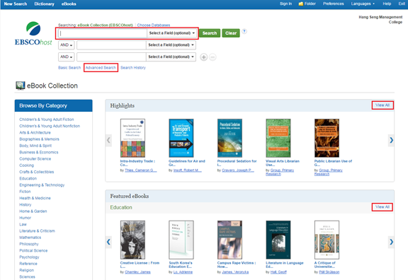 Find eBook Collection (via EBSCOhost) - Library, The Hang Seng University of Hong Kong